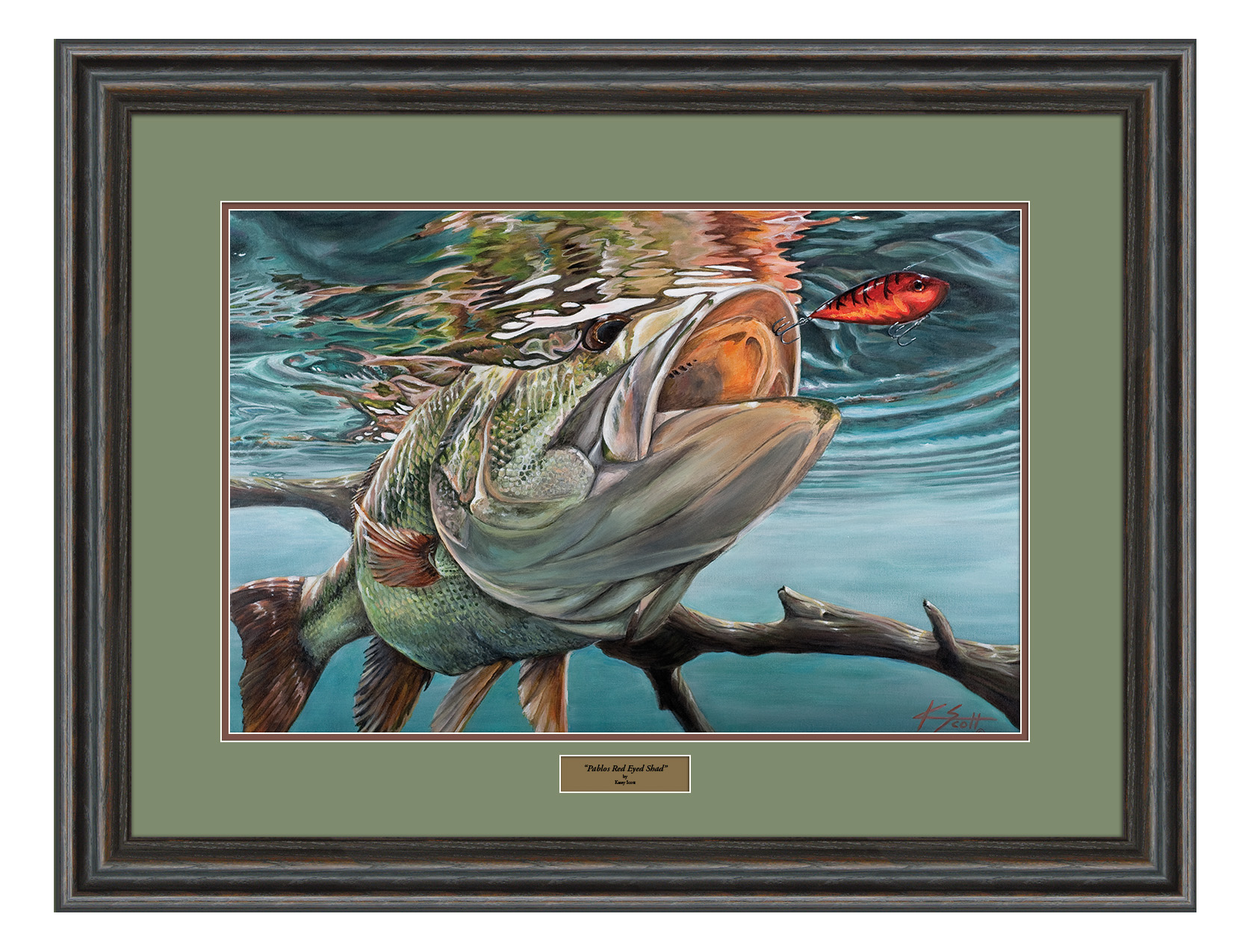 Reflective Art Framed Artwork Pablo's Red Eyed Shad by Kasey Scott ...